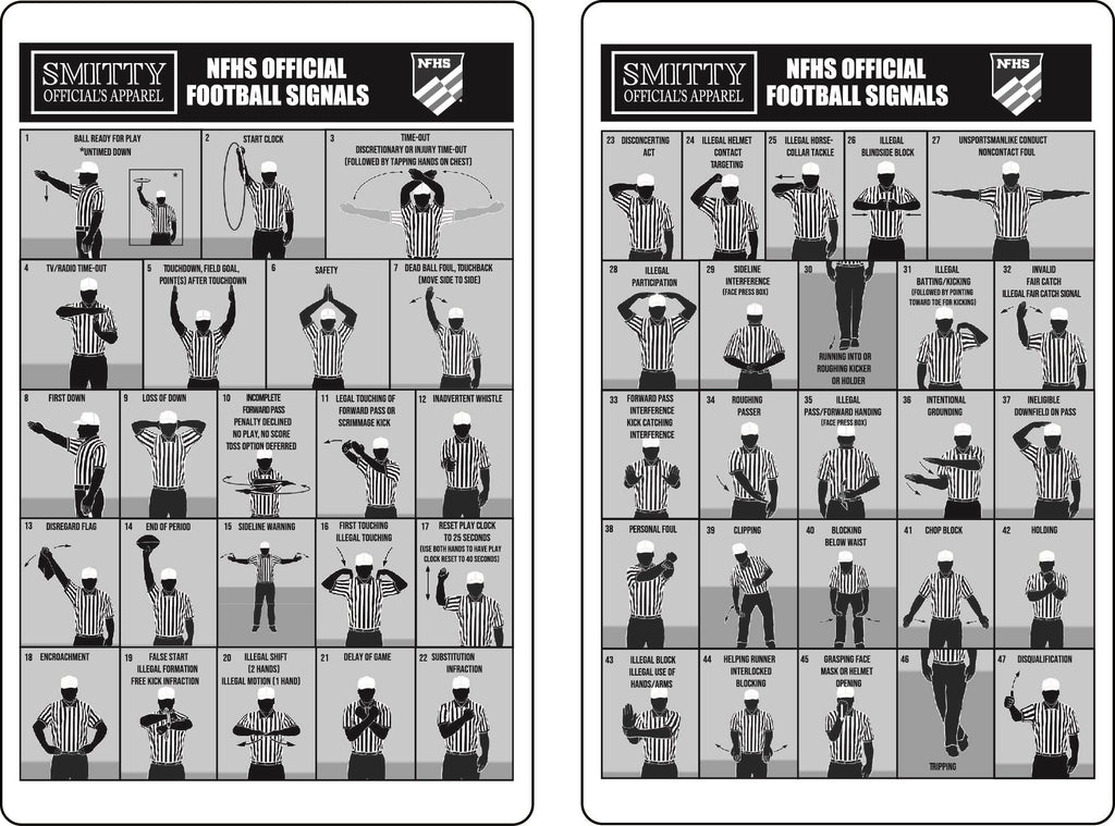 ACS534 - Smitty - NFHS Football Signal Game Card – NFHS Officials Store
