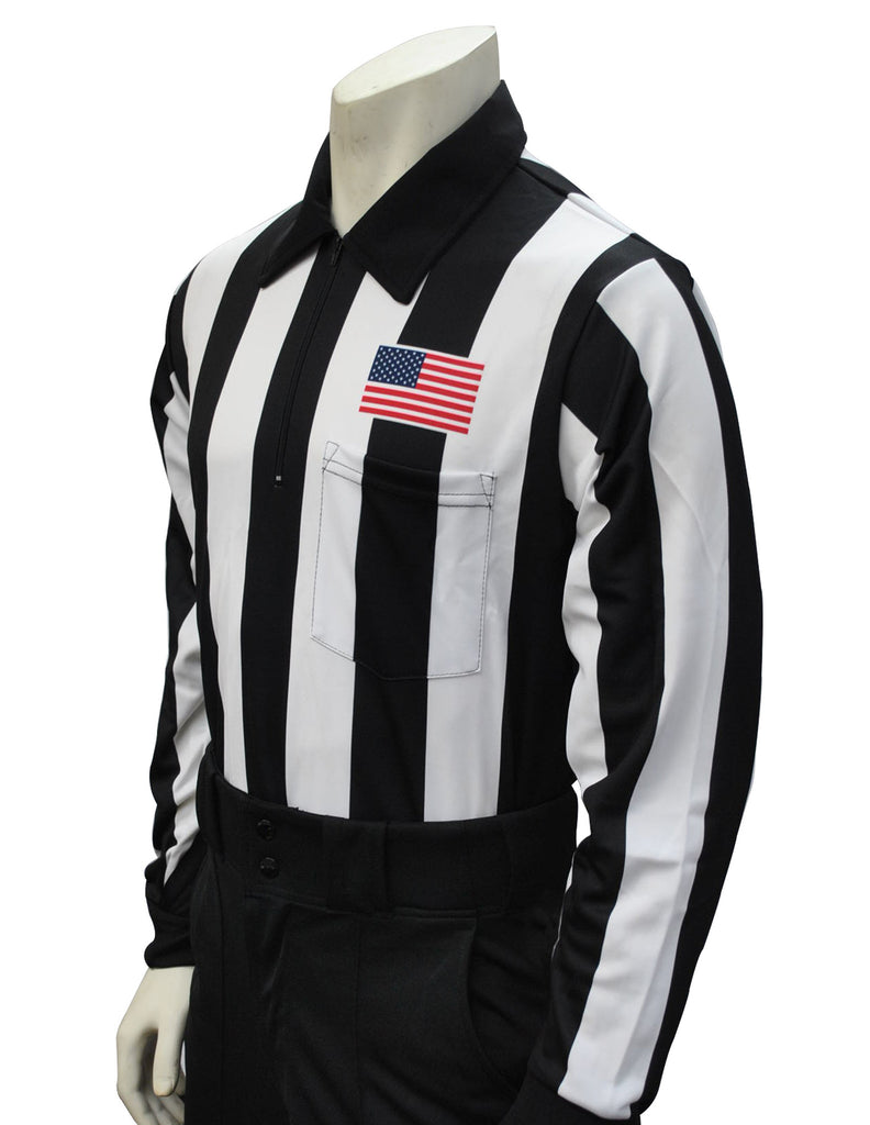 USA110 - Smitty - 2 1/4" Stripe - Football Long Sleeve Shirt - Flag Le ...