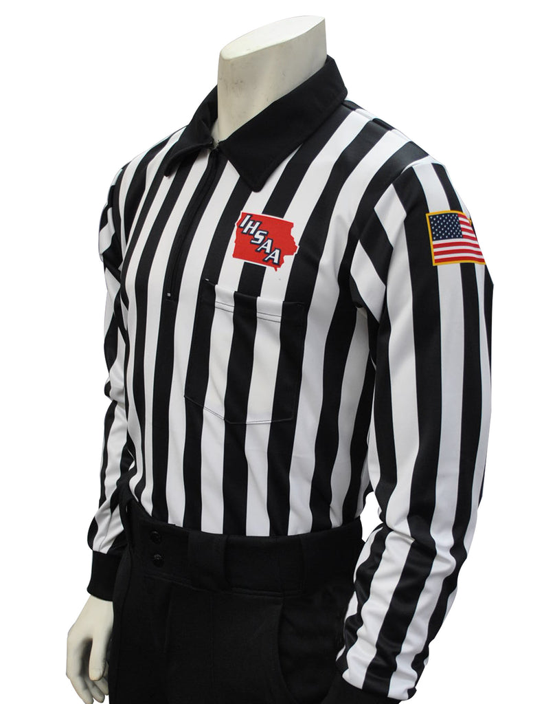 USA112IA - Iowa 1" Stripe - Long Sleeve Football Shirt – NFHS Officials ...